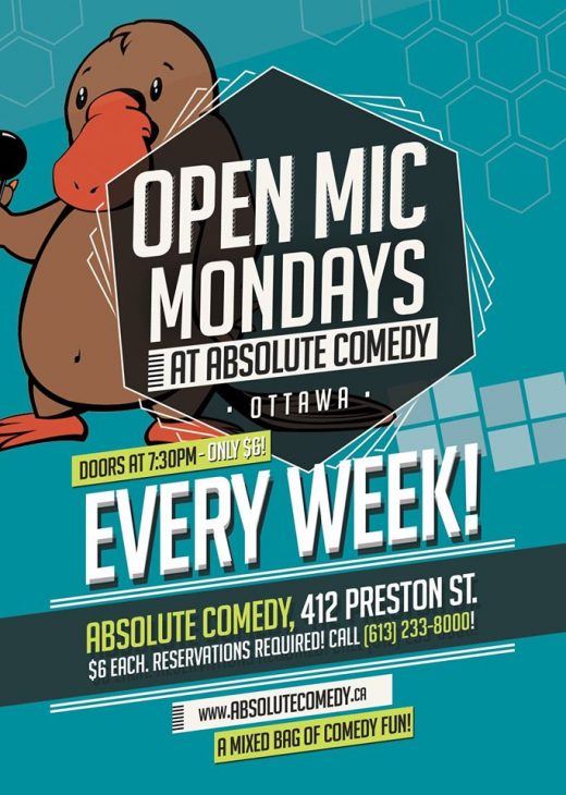 Open Mic Mondays at Absolute Comedy Ottawa – Simone Comedy